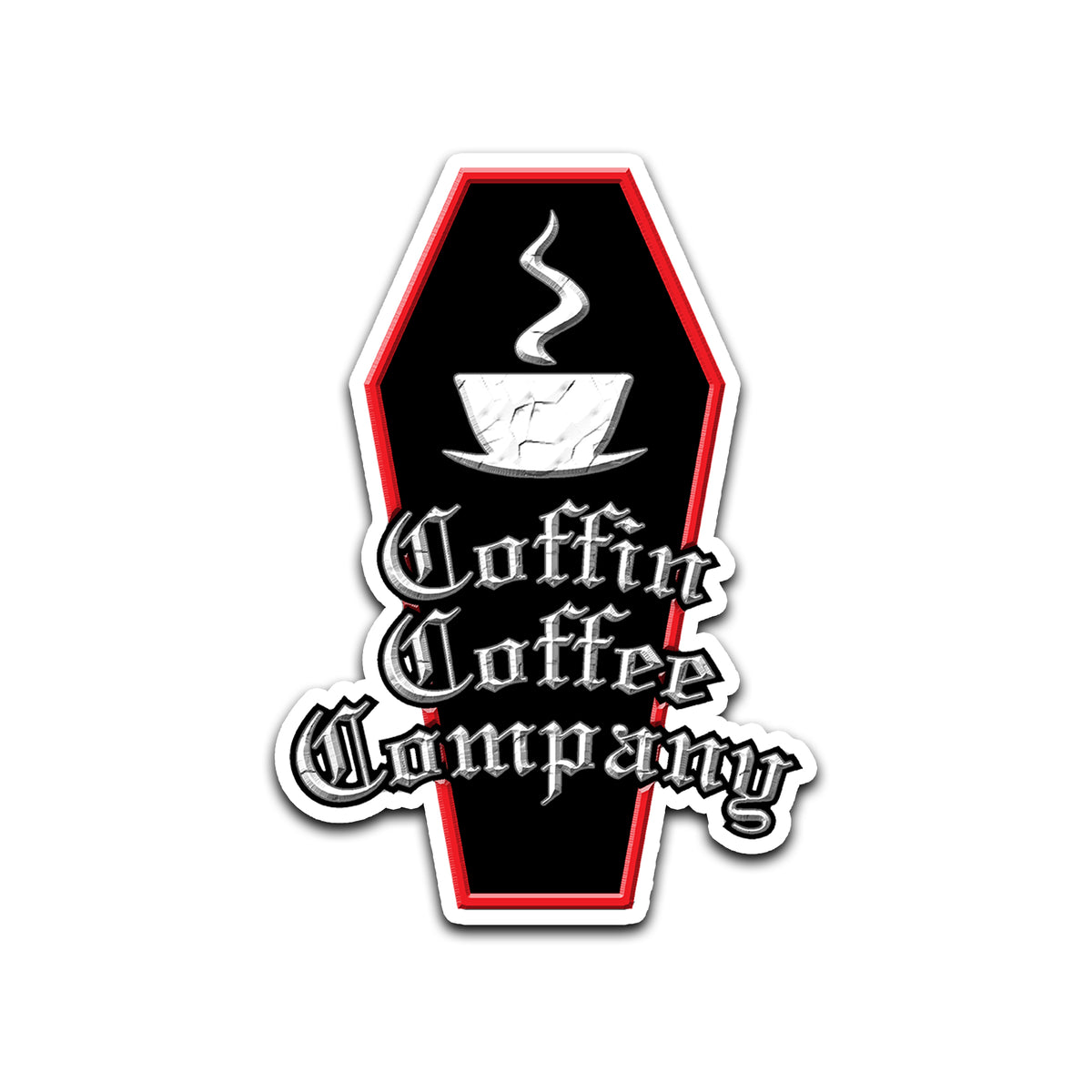 Coffin Coffee Sticker – Reinforcements Design