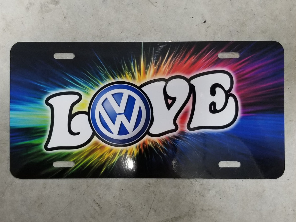 VW Love License Plate – Reinforcements Design